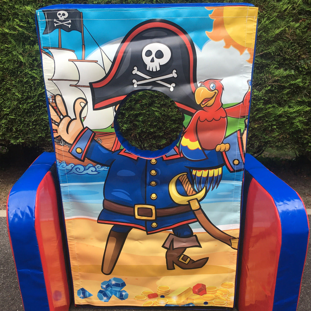 Pirate ‘Face in Hole’ Peek a Boo Blue & Yellow – JEvents