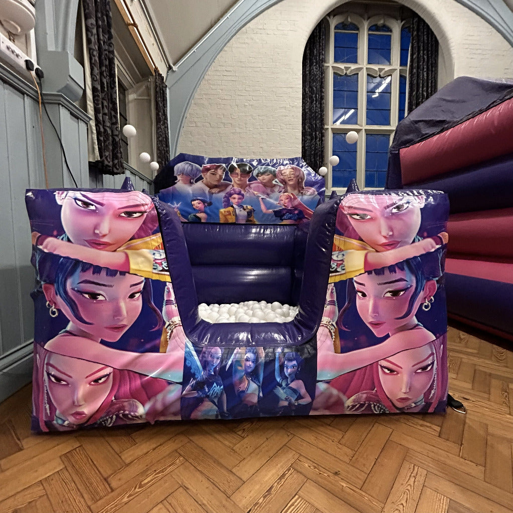 Purple Inflatable Ball Pool with Air Jugglers - Perfect for Parties ...